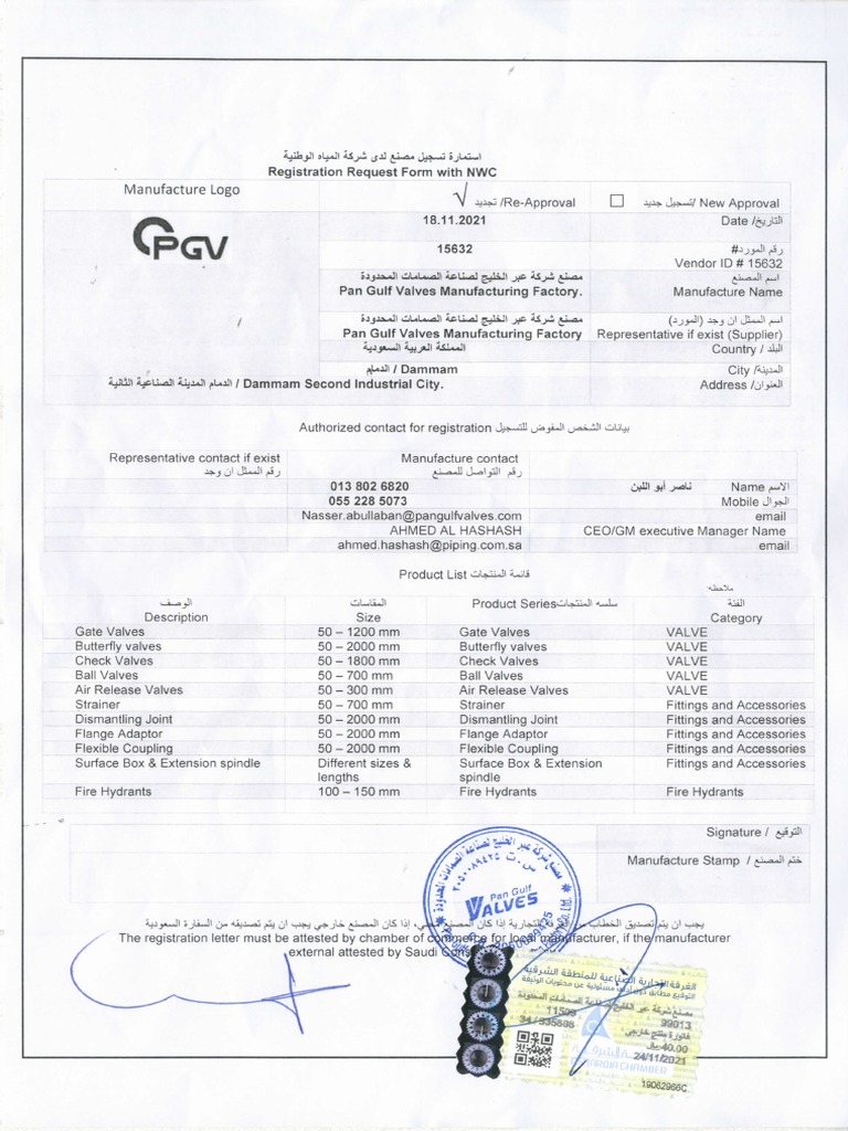 Registration Request Form With NWC | PDF