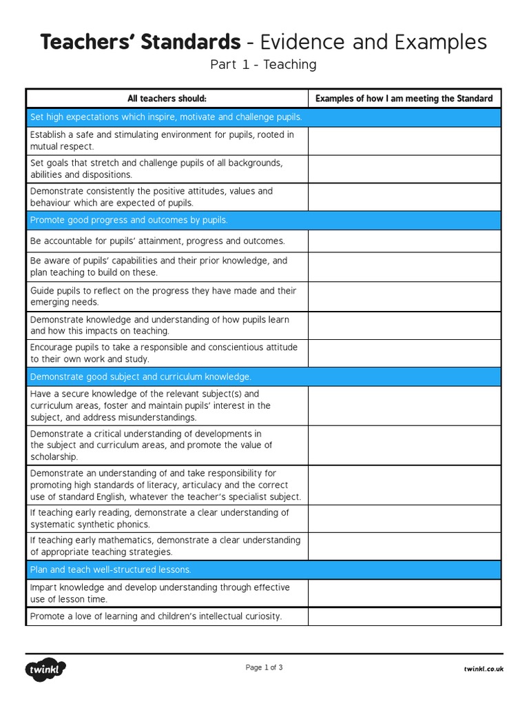 UK Teacher Standards Overview | PDF | Teachers | Educational Assessment
