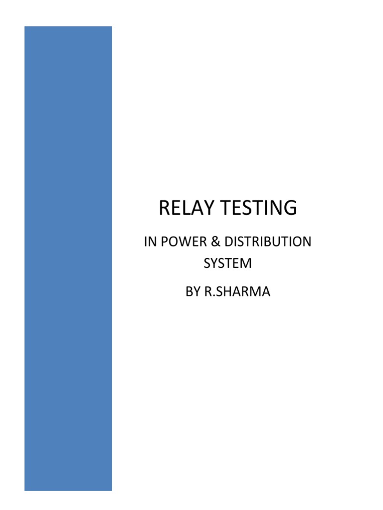 Relay Testing Folder Brief Note | PDF | Relay | Electrical Substation