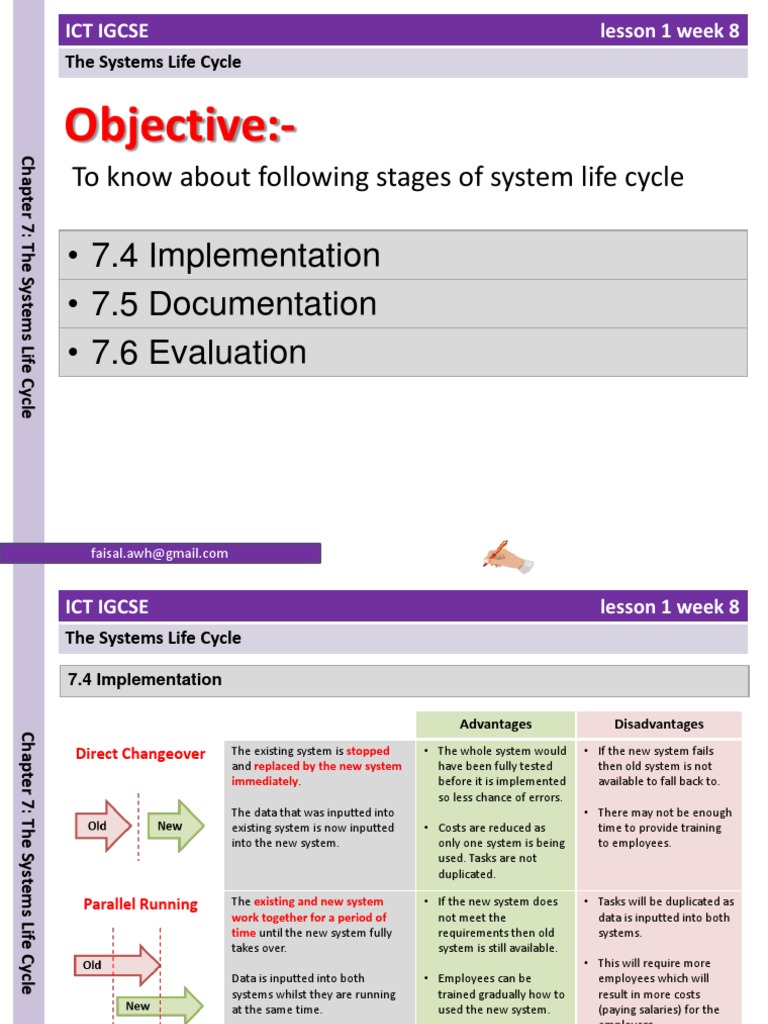 IGCSE ICT Lesson Explains Systems Life Cycle Stages | PDF | Life Cycle ...