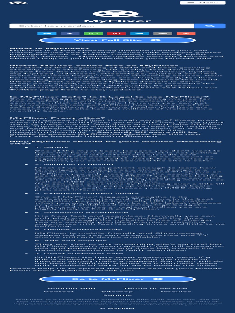 MyFlixer - Watch Movies and Series Online Free in Full HD On MyFlixer ...