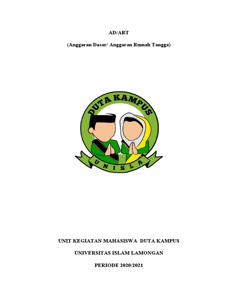AD/ART UKM Duta Kampus UNISLA | PDF