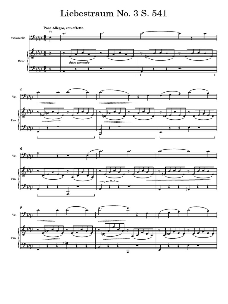 Franz Liszt's Liebestraum No. 3 | PDF | Music Theory | Notation