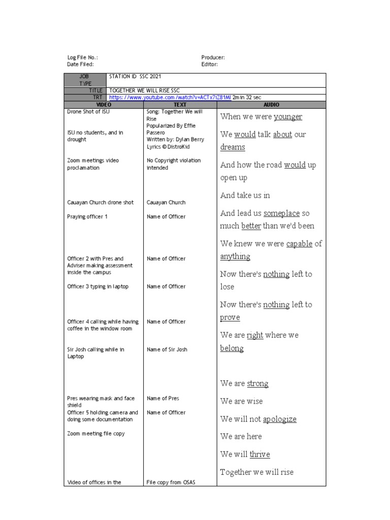 Station ID Reel Script | PDF