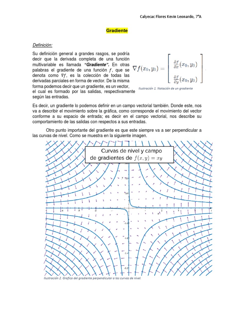 Gradiente: Definición y Propiedades | PDF