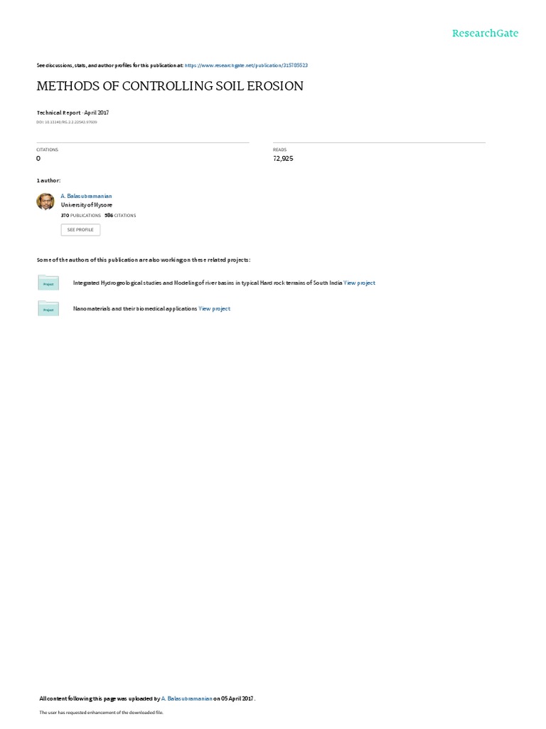 Soil Erosion Control Methods Explained | PDF | Surface Runoff | Erosion