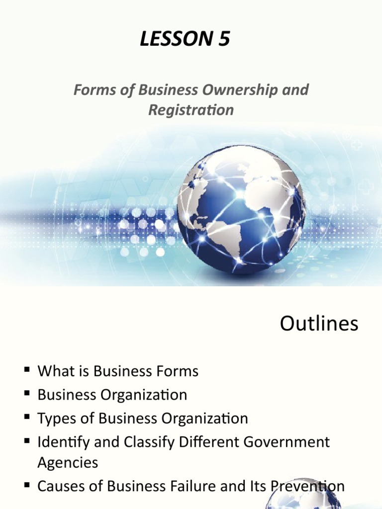 Lesson 5 Forms of Business Ownership | Download Free PDF | Partnership ...