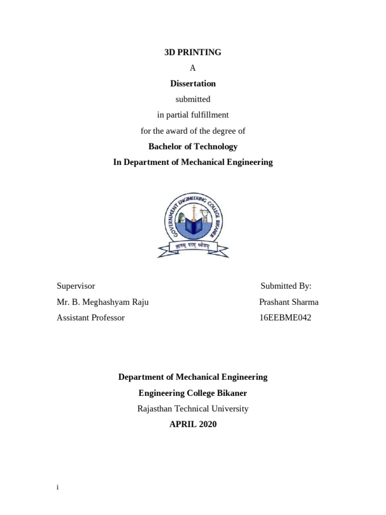 3D Printing Report. | PDF | 3 D Printing | 3 D Computer Graphics
