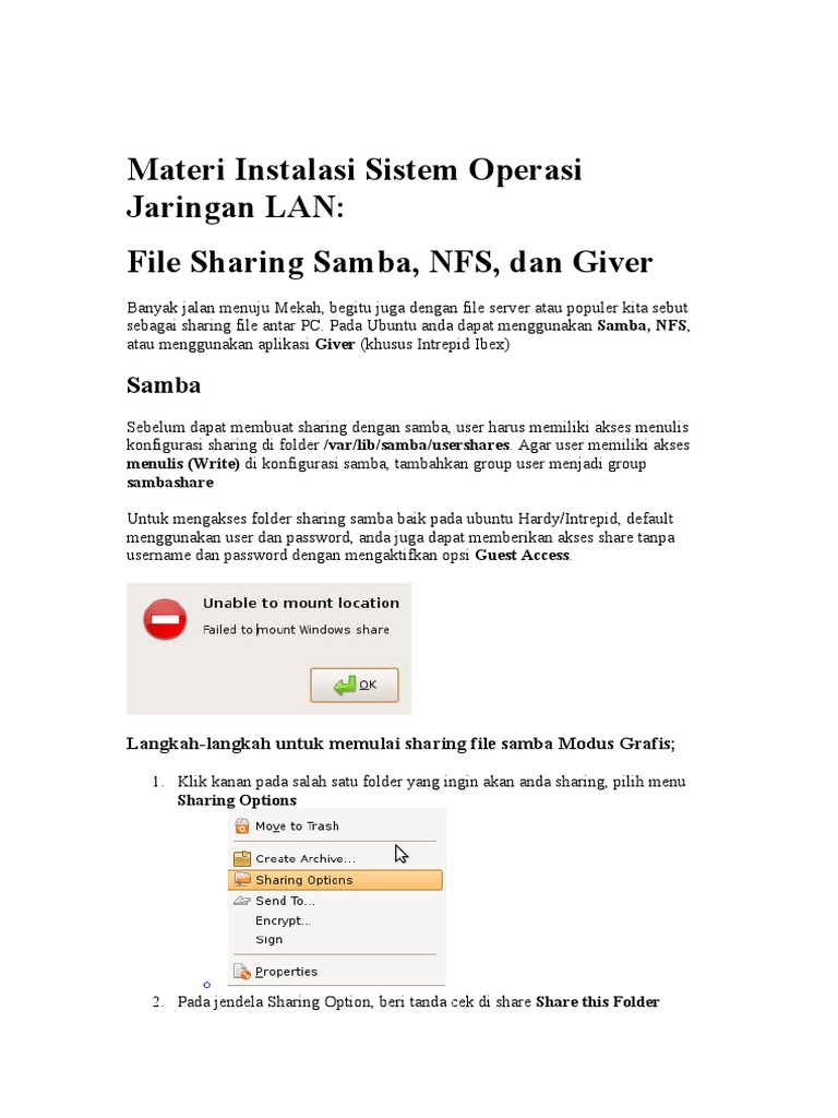 File Sharing Samba | PDF