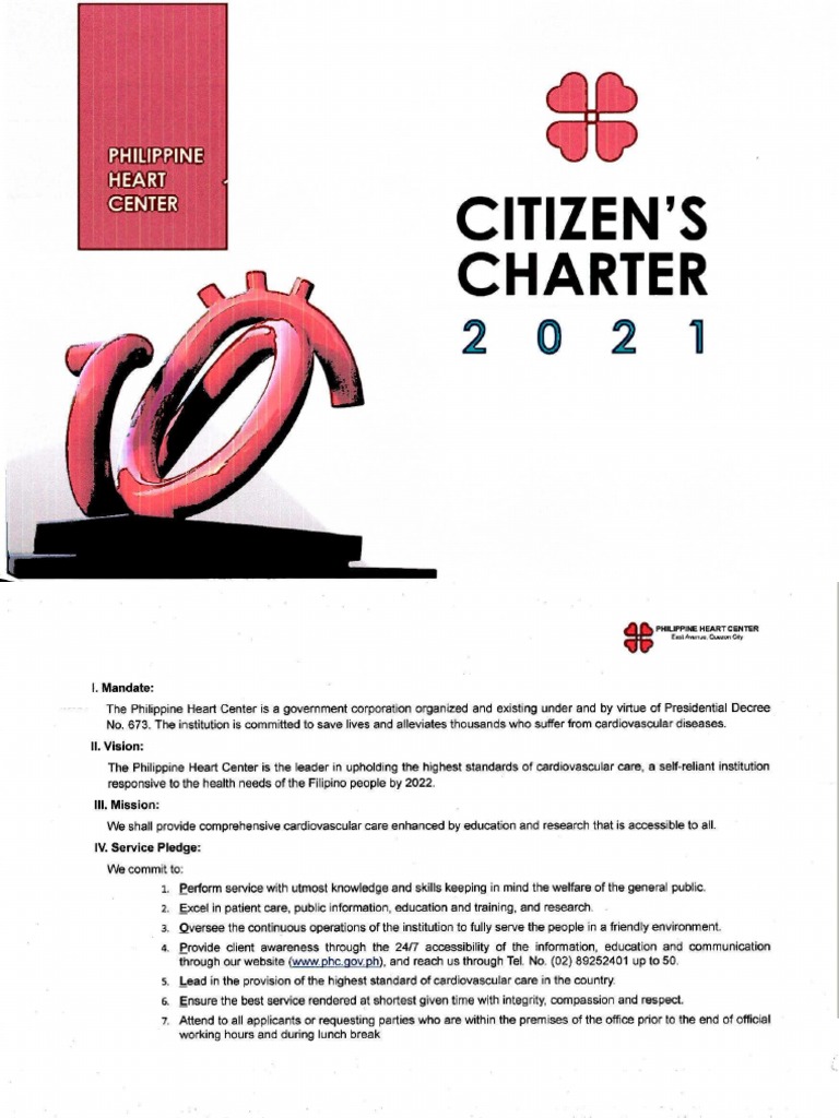 PHC Citizens Charter 2021 | PDF