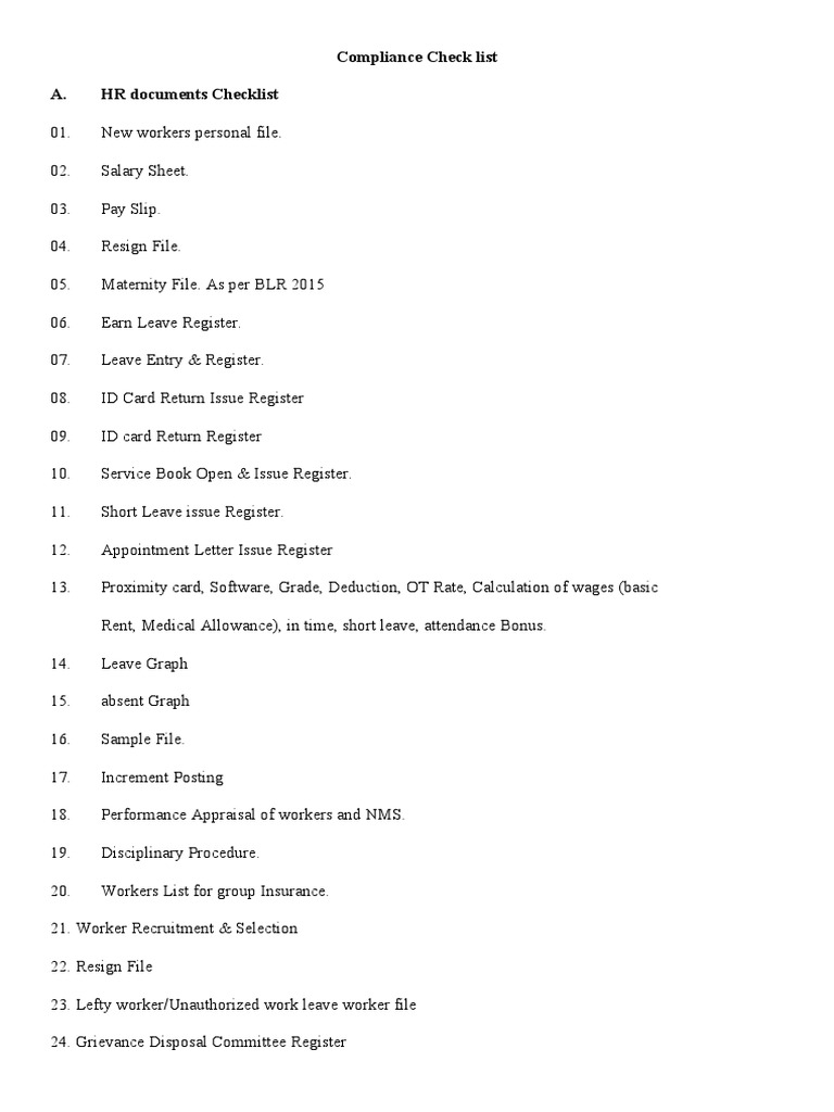 BSCI Audit Checklist For Apparel Industry | PDF | Personal Protective ...