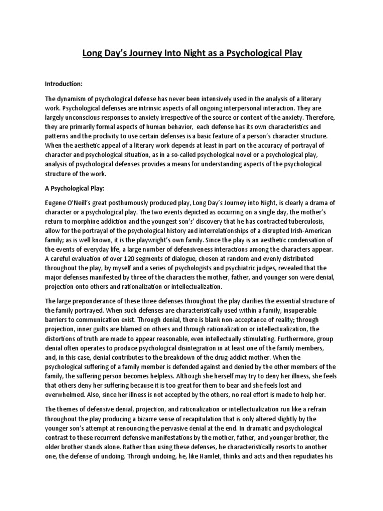 Long Day's Journey Into Night | PDF | Psychology | Applied Psychology