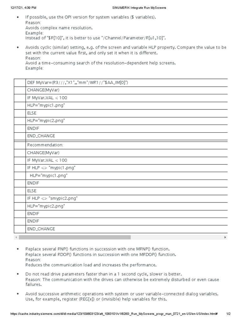 SINUMERIK Integrate Run MyScreens - 1 | PDF | Computer Architecture | Software Development