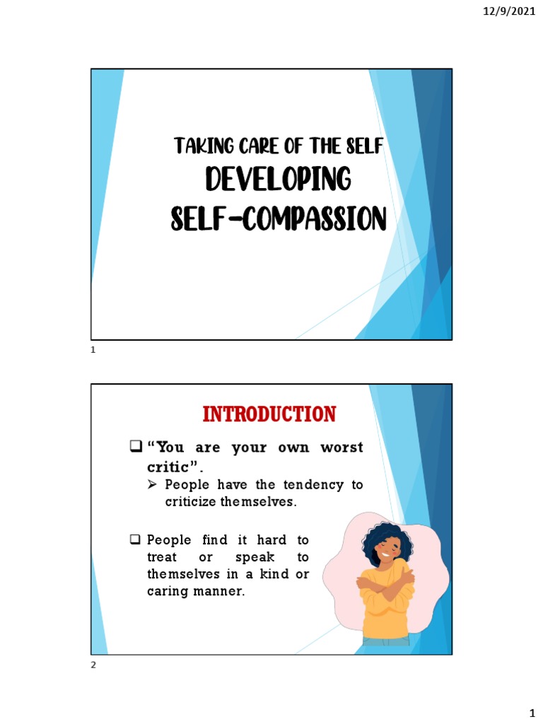 Taking Care of The Self - Developing Self-Compassion | PDF | Compassion ...