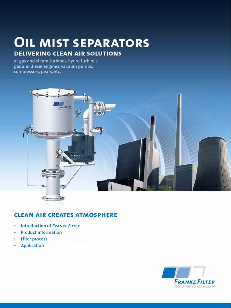 Oil Mist Separators: Delivering Clean Air Solutions | PDF | Filtration ...