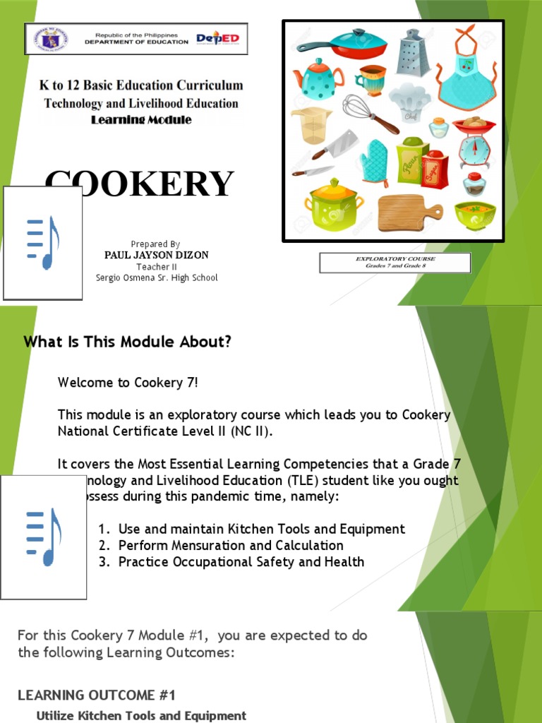 Latest Cookery 7 Module 1 Kitchen Tools Equipment Part 1 STUDENT | PDF ...