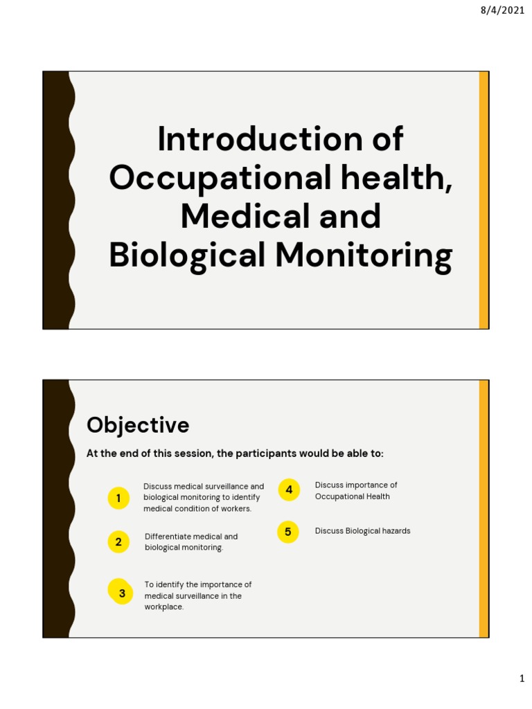 04 Medical and Biological Monitoring Rev 1 | PDF | Occupational Safety ...