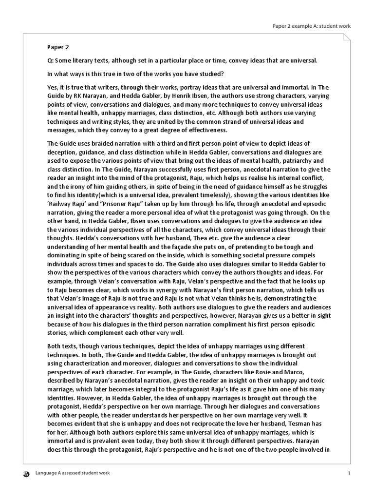 2021 03 Paper 2 Example A | PDF | Narration | Dialogue
