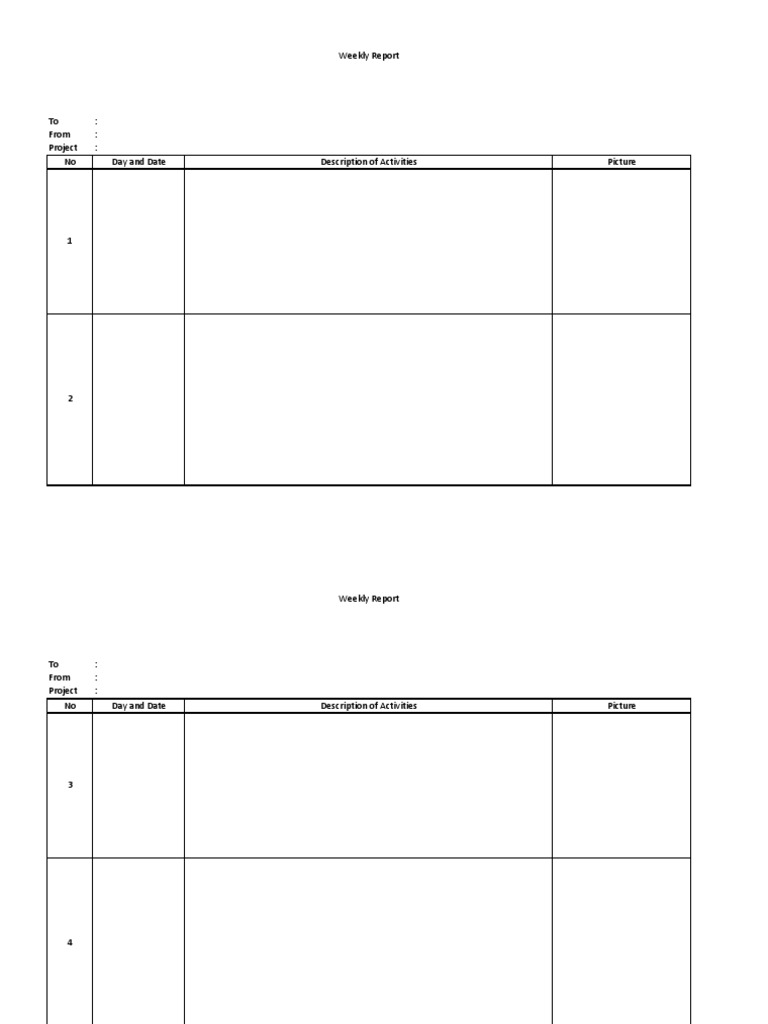 Contoh Weekly Report | PDF