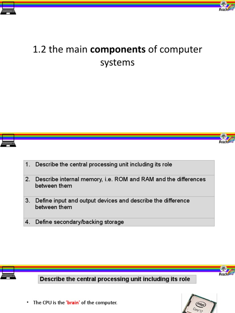 1.2 The Main Components of Computer Systems | PDF | Computer Data Storage | Central Processing Unit
