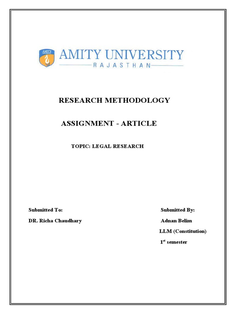 RM - Assignment | PDF | Quantitative Research | Survey Methodology