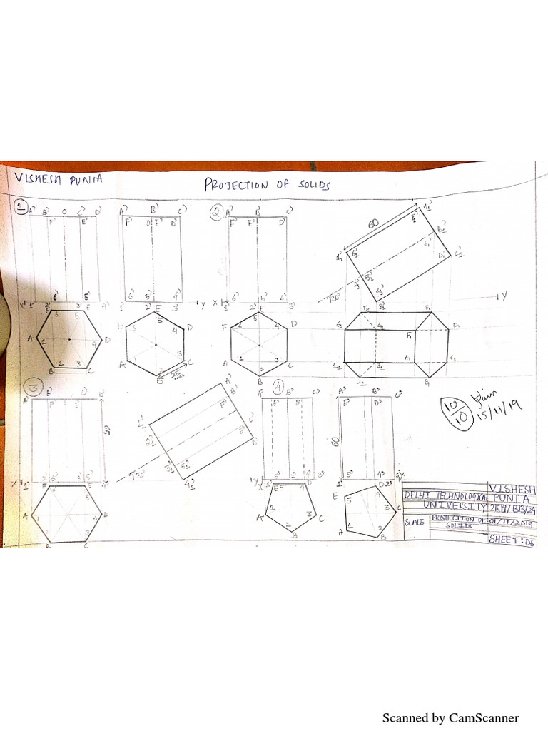 Projection of Solids Ed | PDF