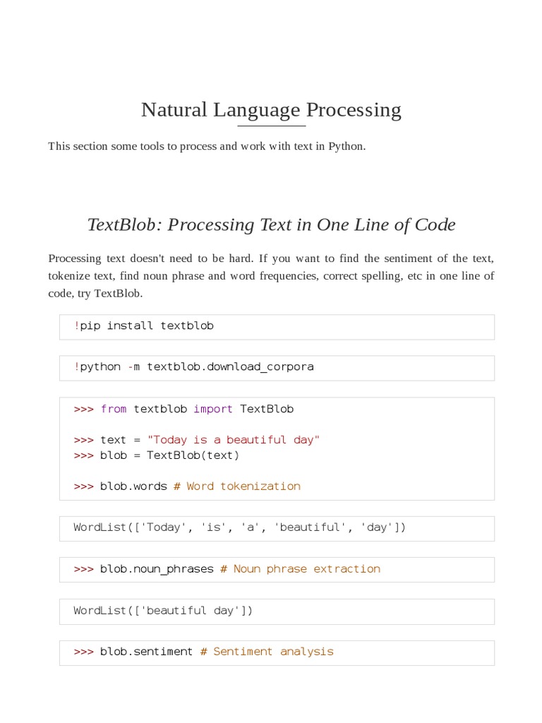 Python NLP | PDF | Data | Data Science