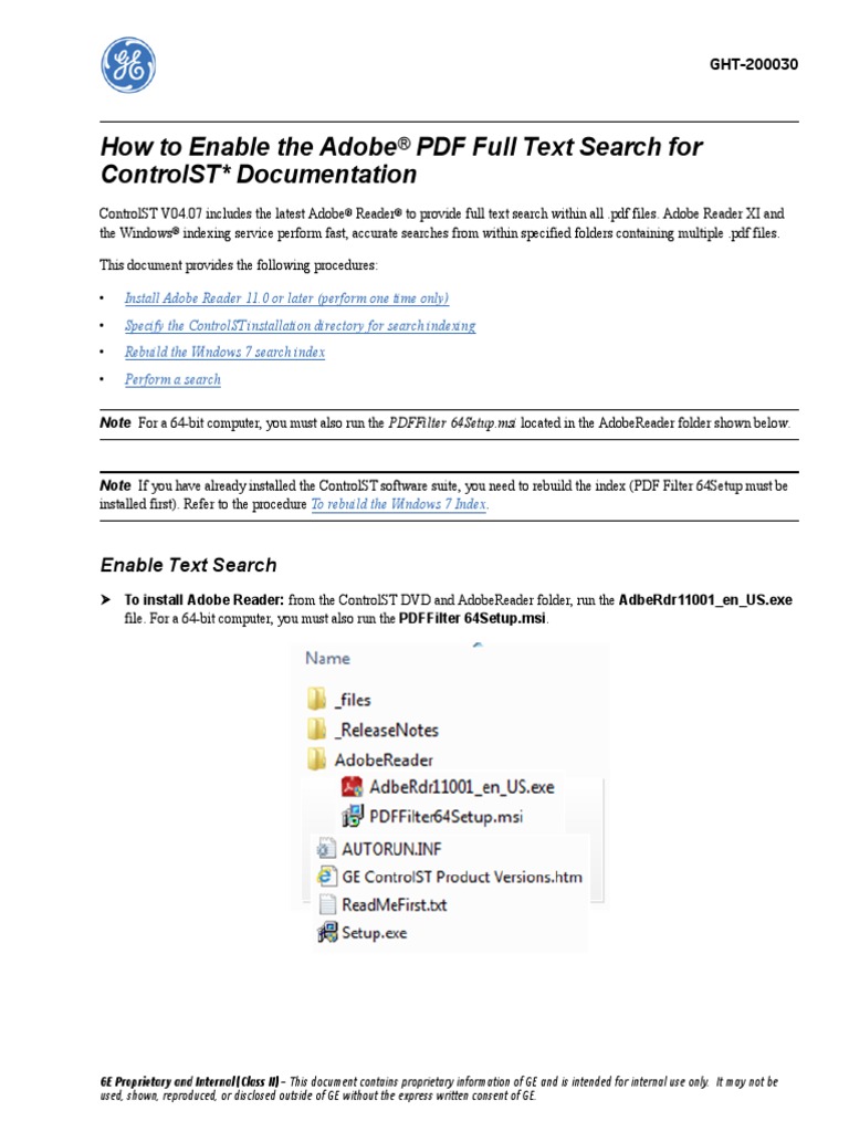GHT-200030 How To Start The ControlST Documentation Global Search | PDF ...