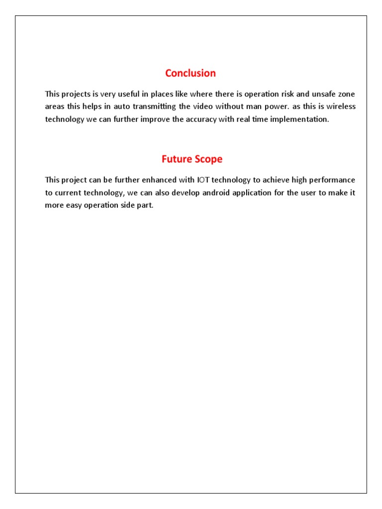 Conclusion and Future Scope | PDF | Technology & Engineering
