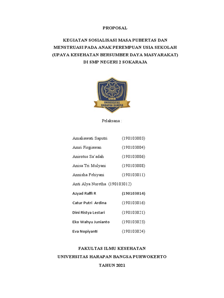 Proposal Kesehatan Reproduksi | PDF