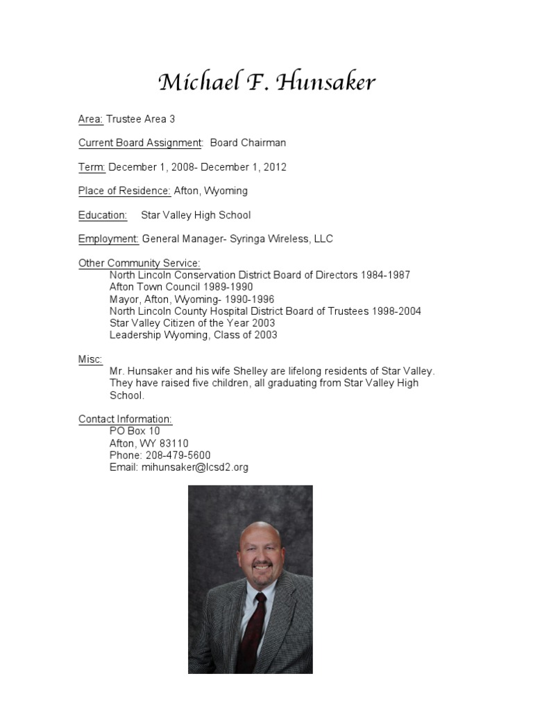 Michael F. Hunsaker | PDF | Utah