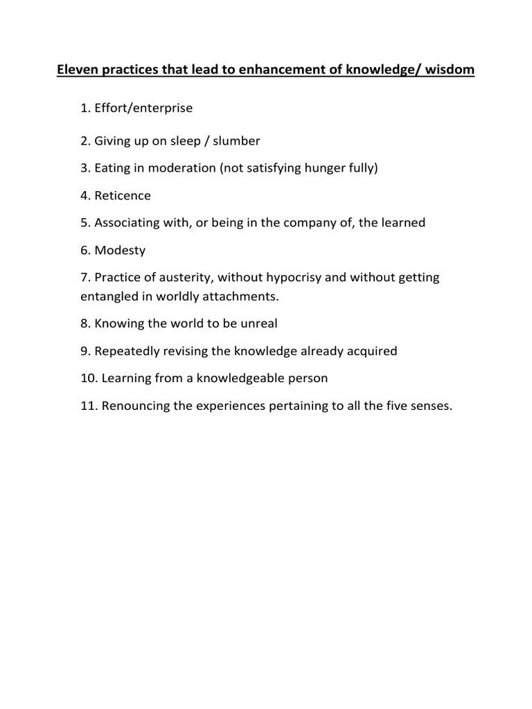 11 Reasons Leading To Enhancement of Knowledge | PDF | Lifestyle