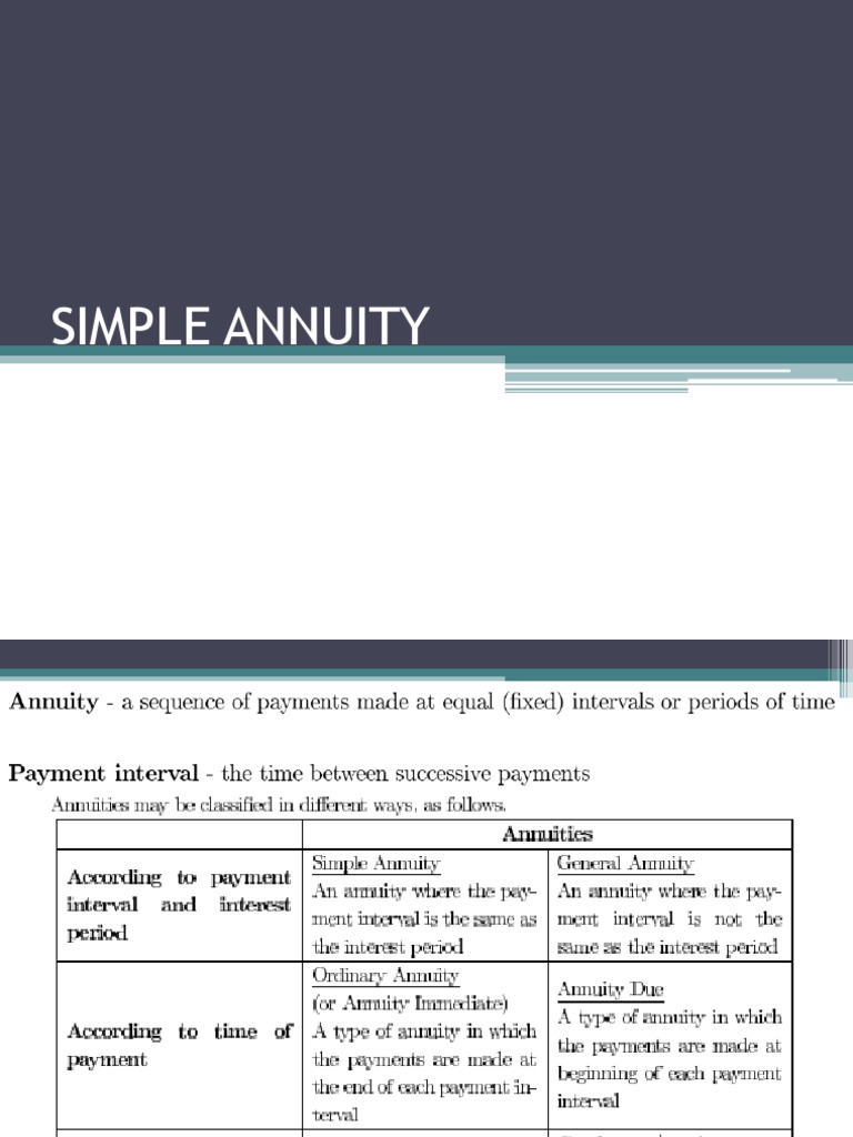 Simple and General Annuity | PDF