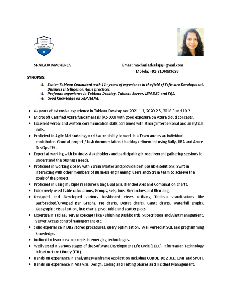 Shailaja Macherla Resume | PDF | Ericsson | Telecommunication