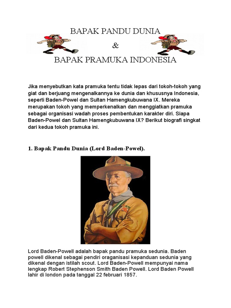 Bapak Pandu Dunia & Bapak Pramuka Dunia | PDF