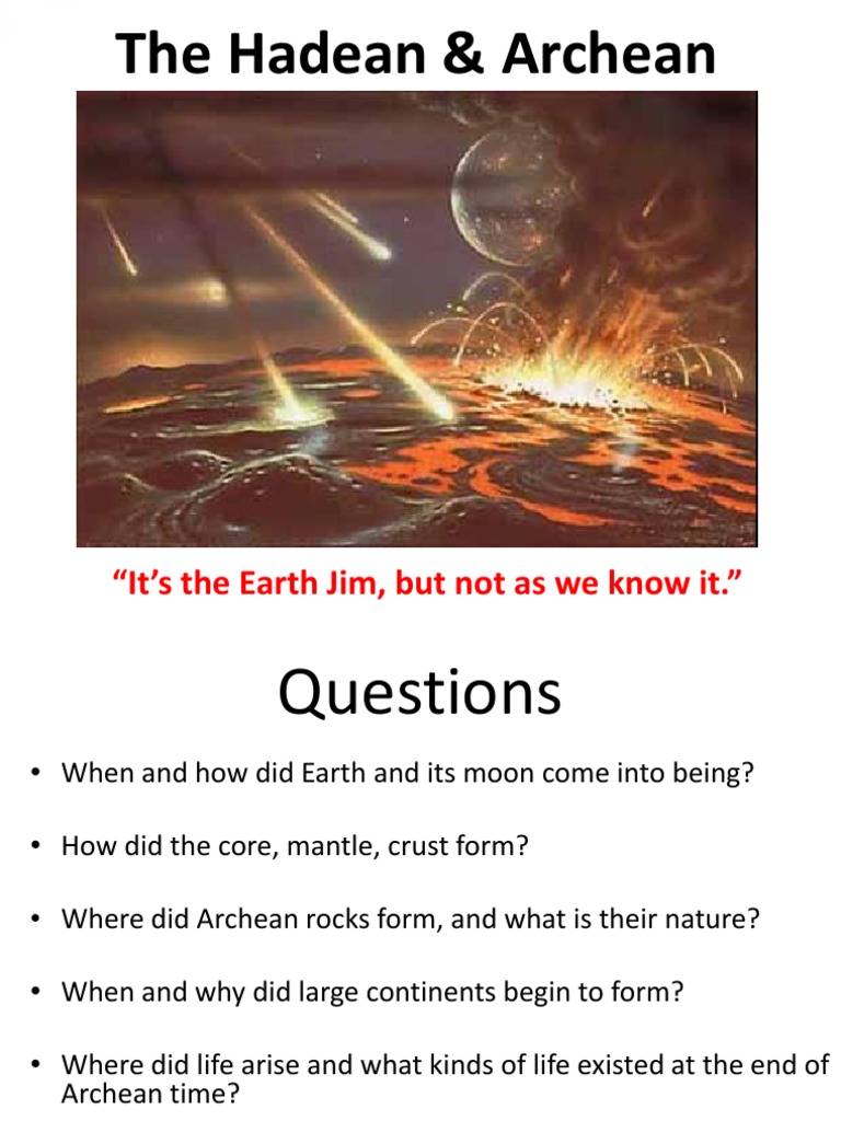 The Hadean & Archean - Part I | PDF | Geologic Time Scale | Physical ...