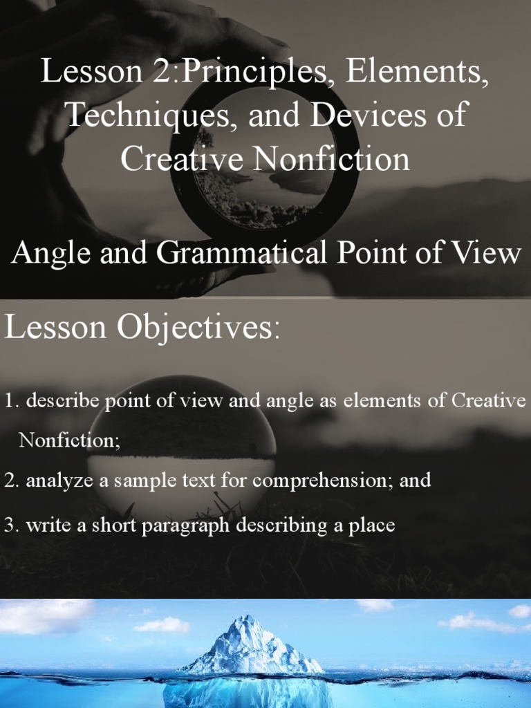 Exploring Point of View and Angle Through Examples of Creative ...