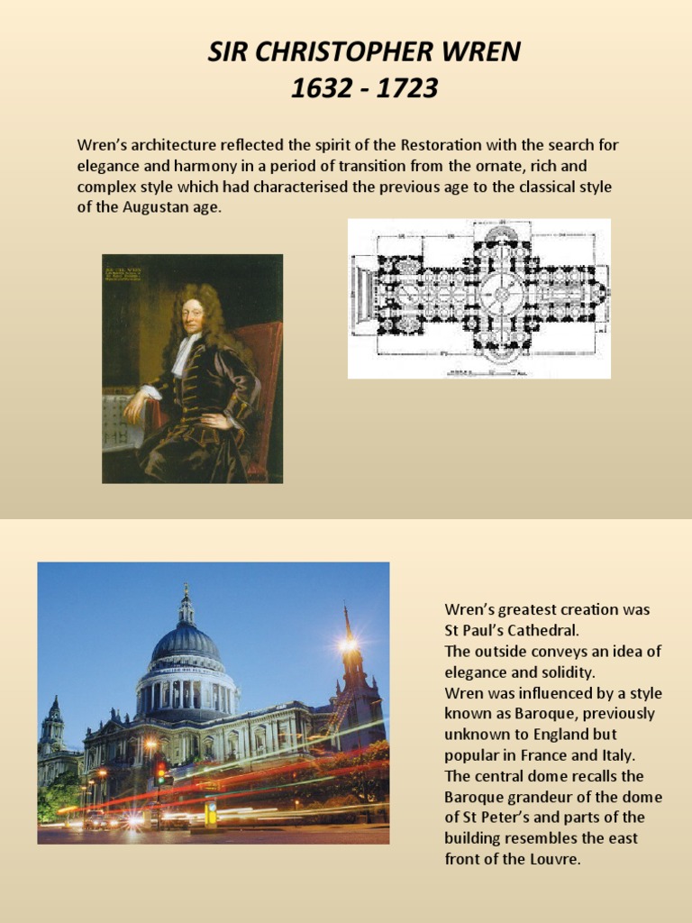 Wren's Architectural Masterpieces | PDF | Dome | Baroque