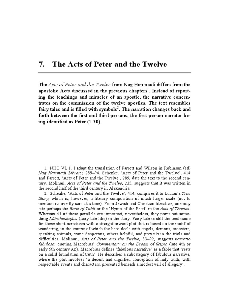 Acts of Peter and The Twelve Apostles | PDF | Gospel Of John | Jesus