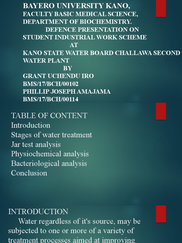 Kano State Water Treatment Plant | PDF | Water Purification | Hydrology