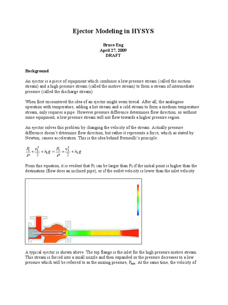Ejector Modeling in HYSYS | PDF | Shock Wave | Fluid Dynamics