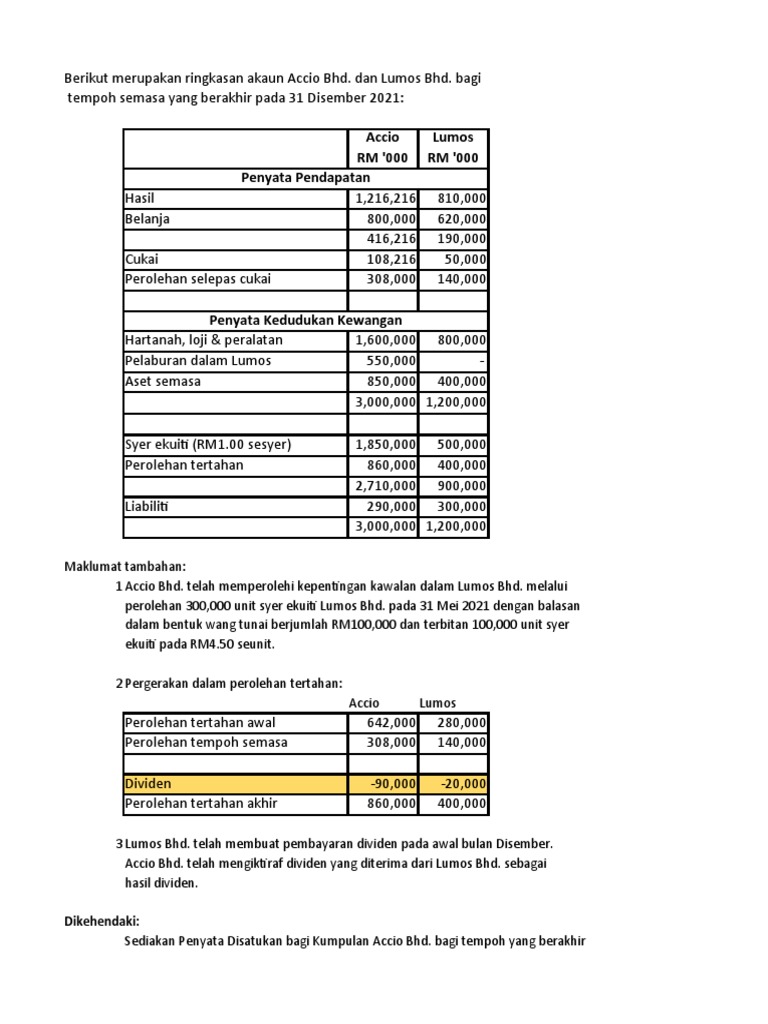 CONTOH 7 Perolehan Dalam Tempoh Semasa - Student | PDF