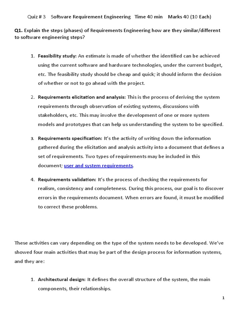 QUIZ 3 Software Requirement Engineering Week 6 24112021 074413pm ...