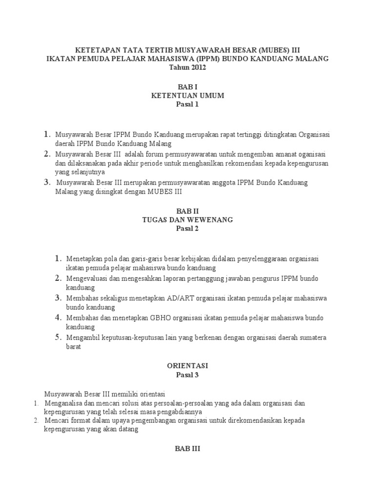 Contoh TATIB MUBES | PDF | Hukum