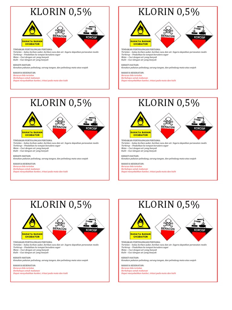 Label Klorin 0.5% | PDF