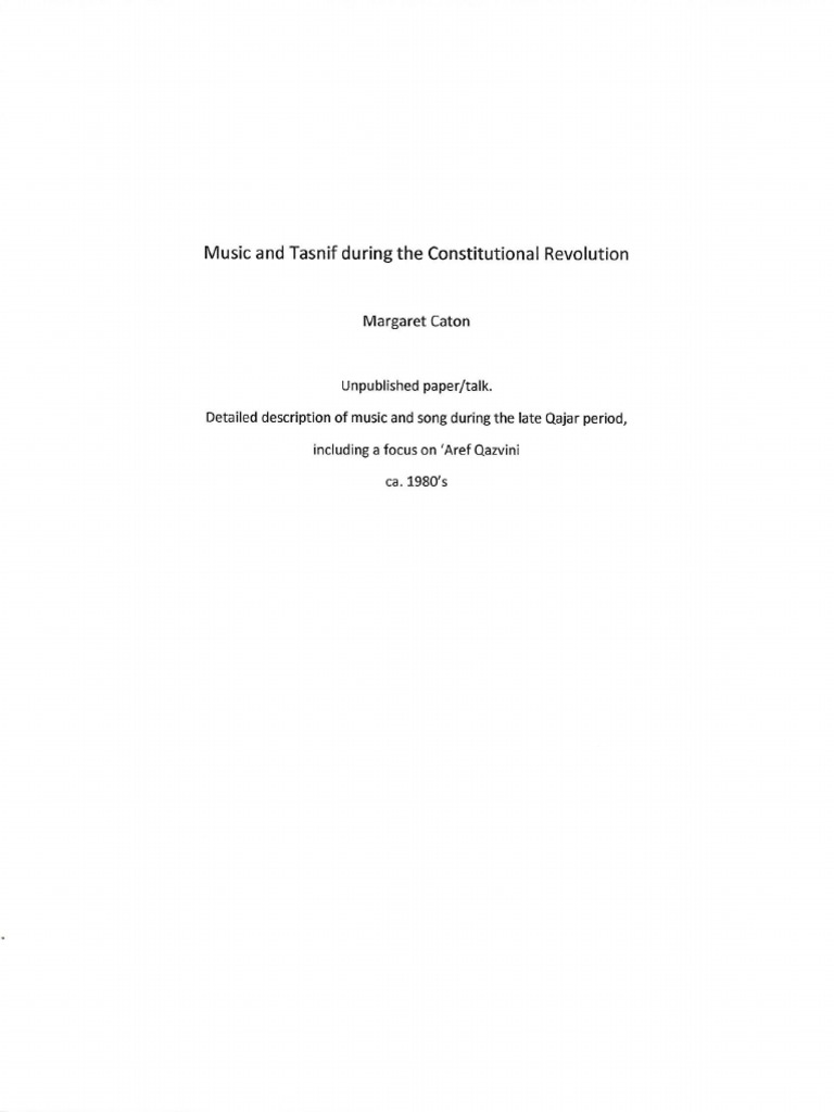 Tasnif During The C.R. | PDF