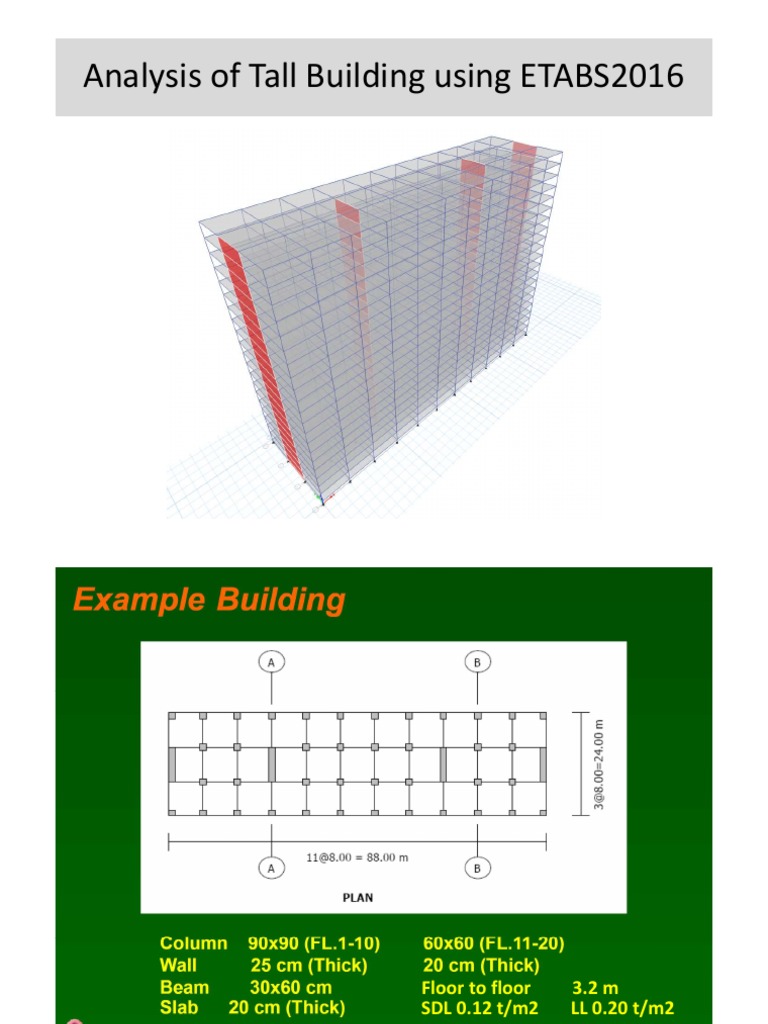 ETABs Tutorial For Seismic Class | PDF | Wall | Structural Engineering