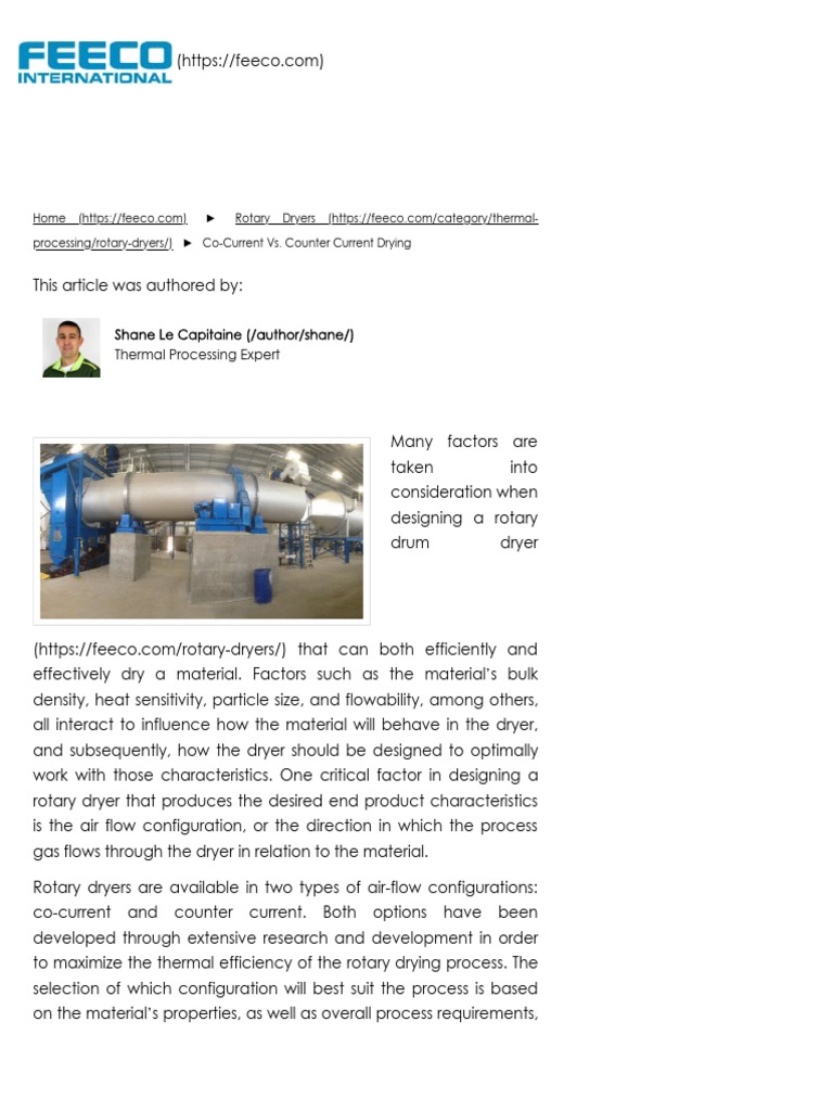 Co-Current vs. Counter Current Drying | PDF | Gases | Clothes Dryer