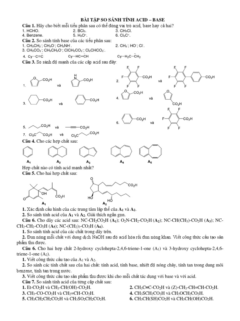 02 - BT So Sanh Tinh Acid Base - in | PDF