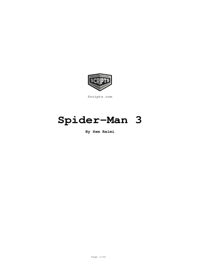Spider Man 3 | PDF | Spider Man